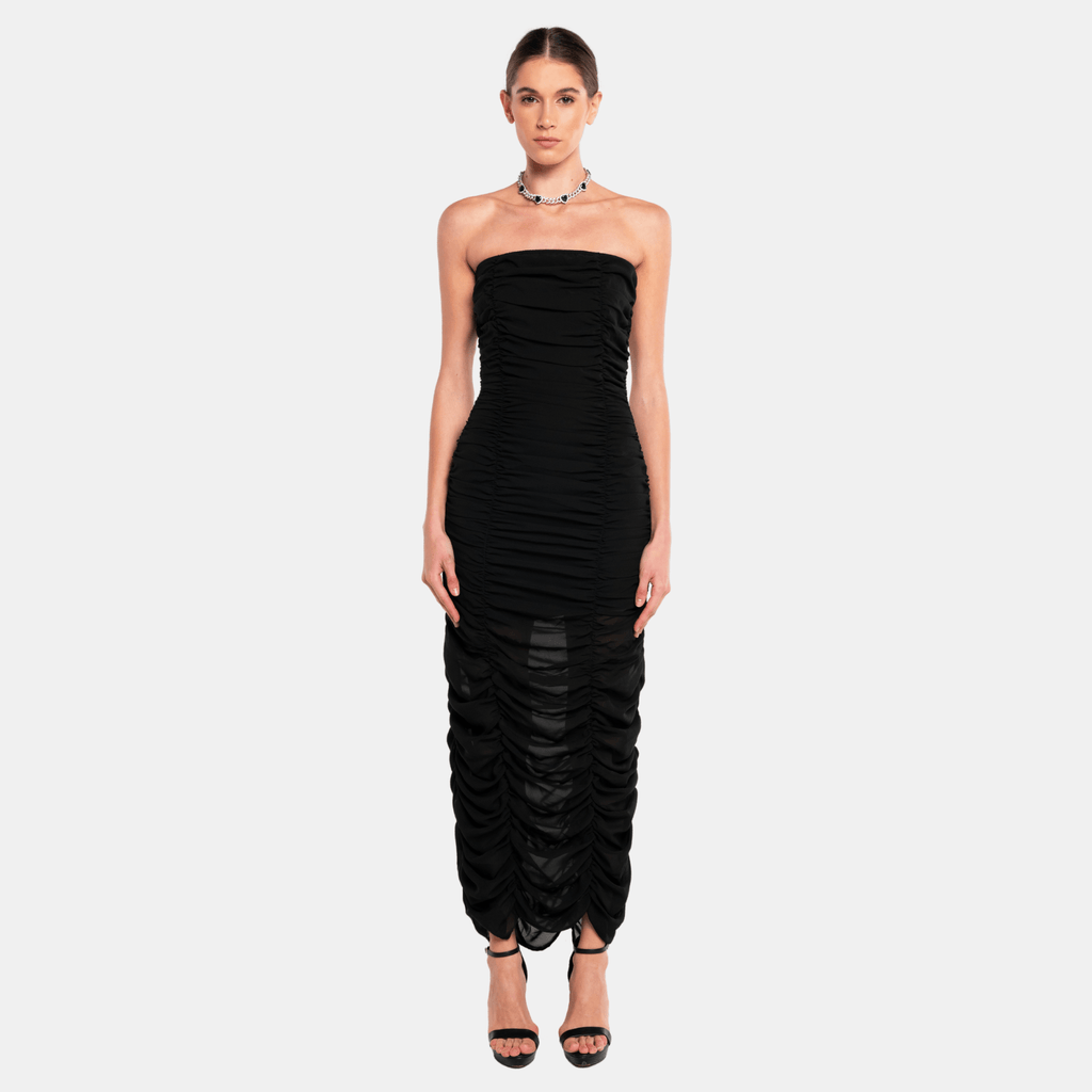 SANDY Chiffon Maxi Dress | Black Maxi Dress | OW Collection